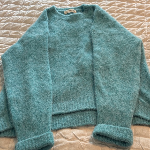 Free People | Sweaters | Free People Soft Teal Sweater | Poshmark